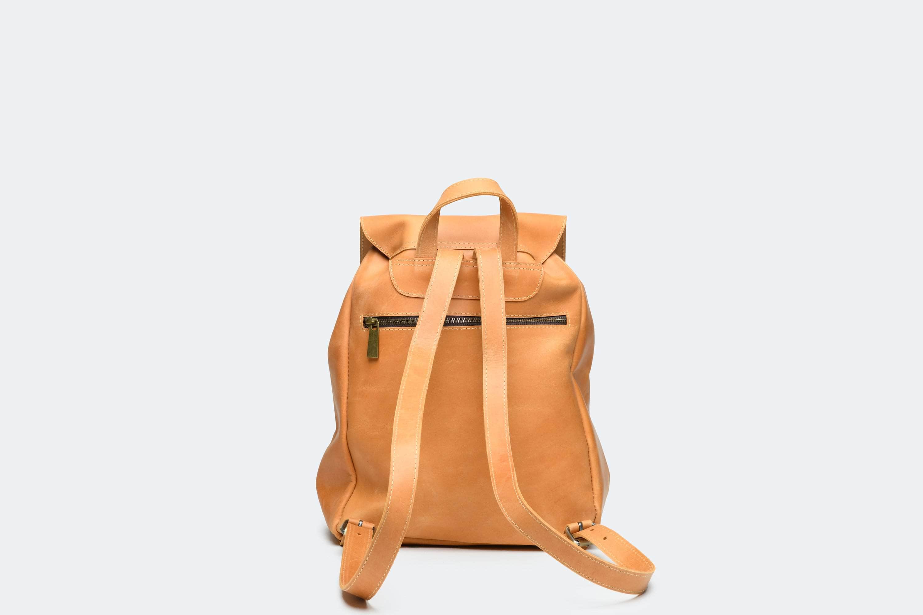 Enku Leather Backpack - Walnut – UnoEth
